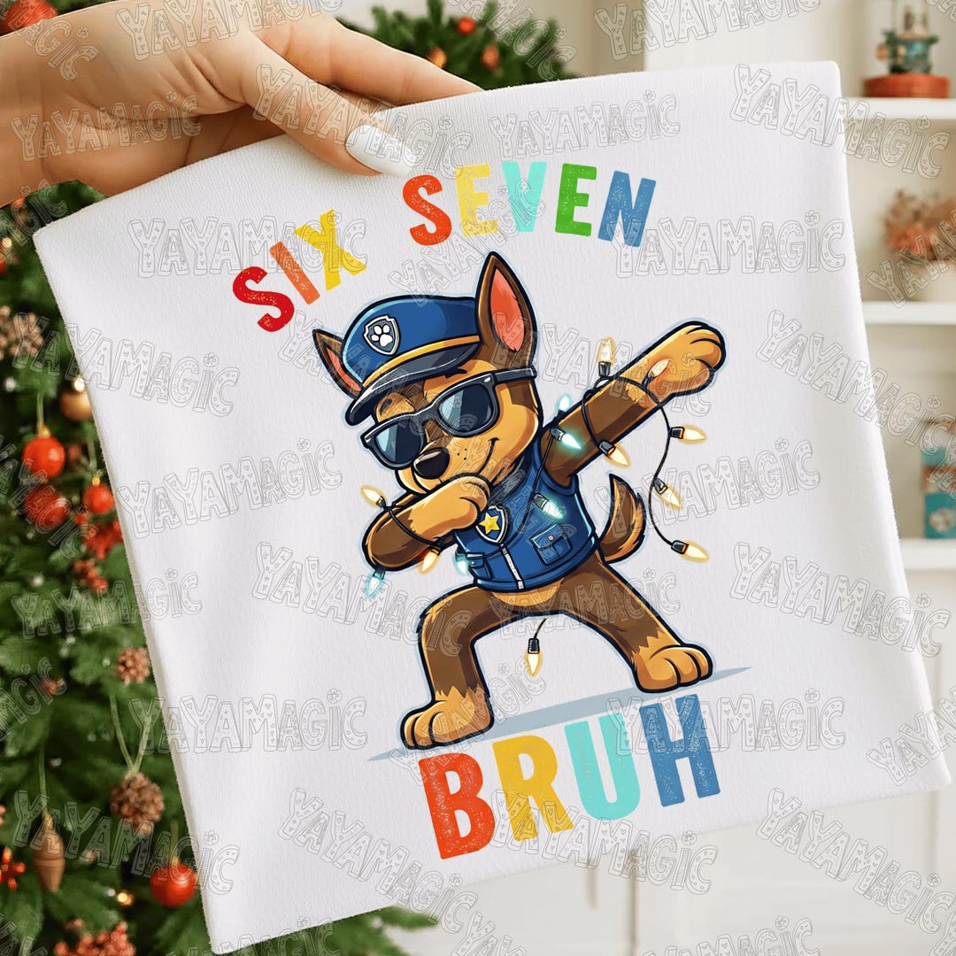 Patrol Paw Chase Six Seven Meme PNG, Rescue Dog Viral 67 Joke PNG, 67 ...