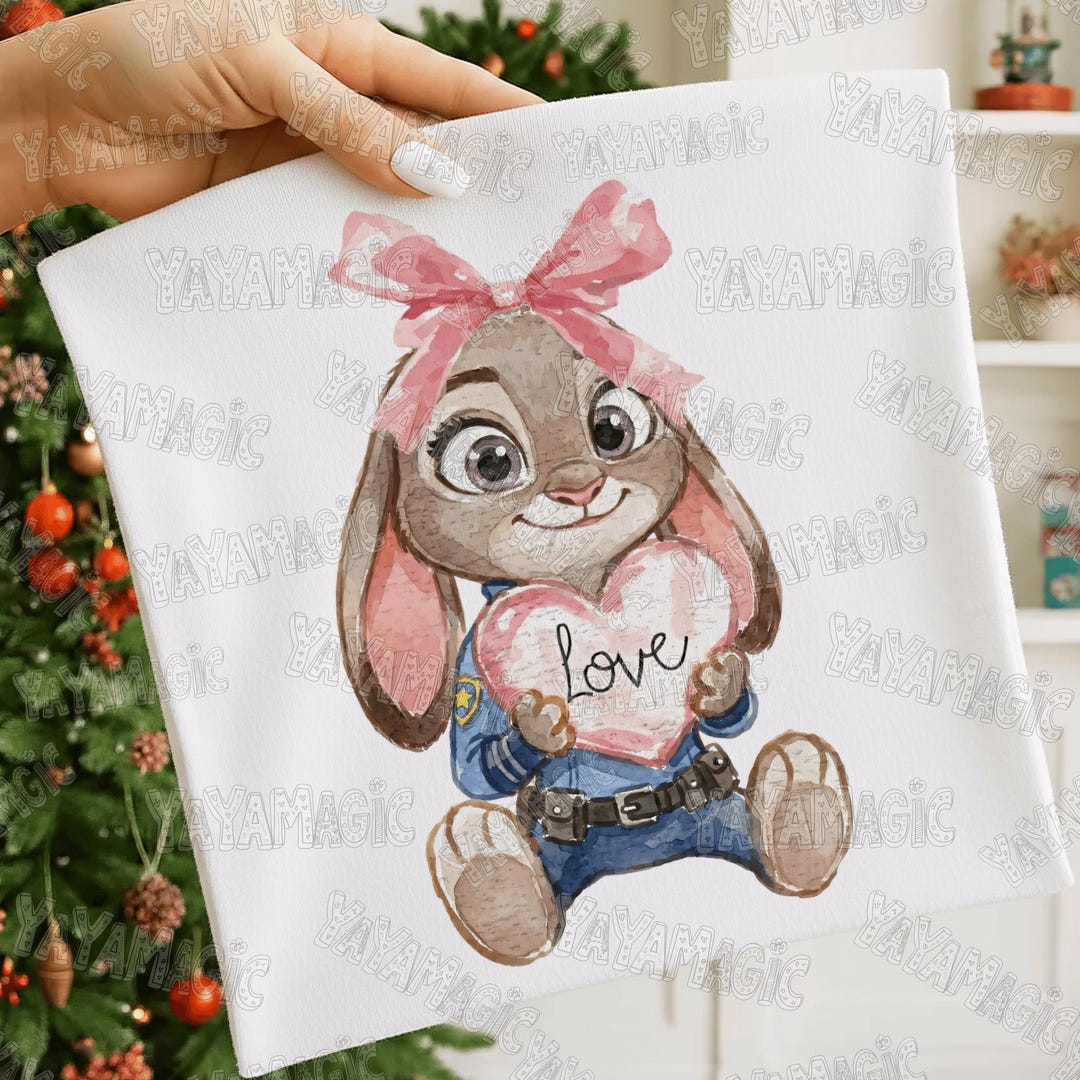 Zootopia Bunny Judy Valentine Coquette Png, Valentine's Day, Retro ...