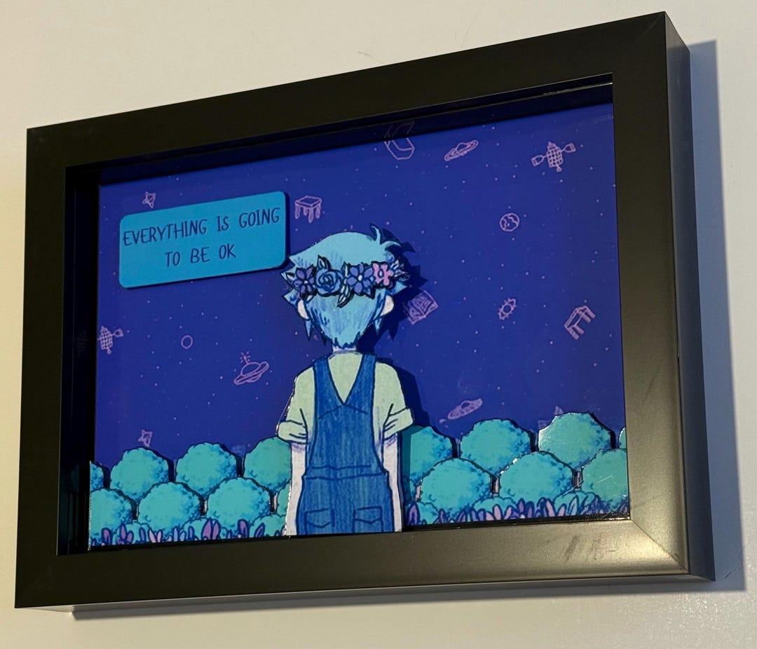 Omori Everything is Going to Be OK 3D Framed Art Shadow Box - Etsy