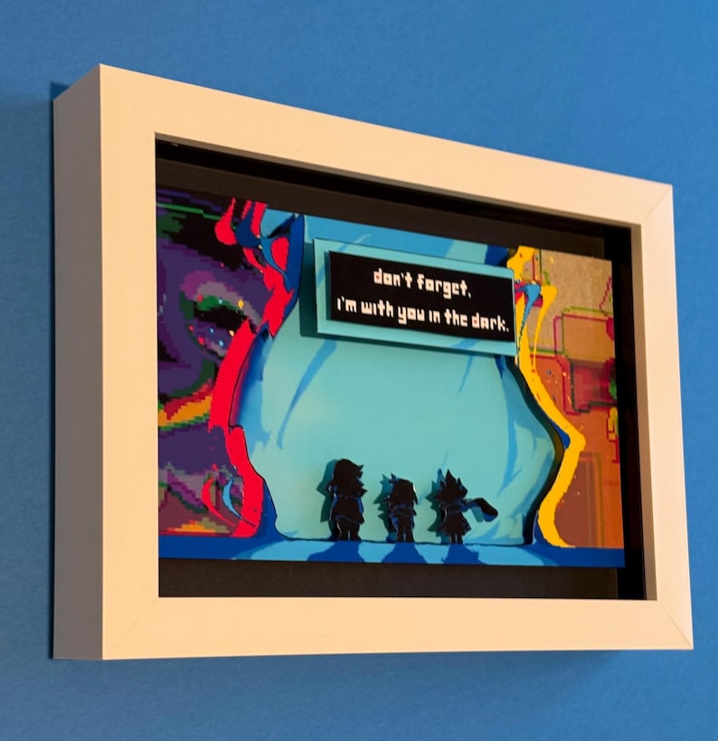 Deltarune Don’t Forget I’m With You in the Dark 3D Framed Art Shadow ...