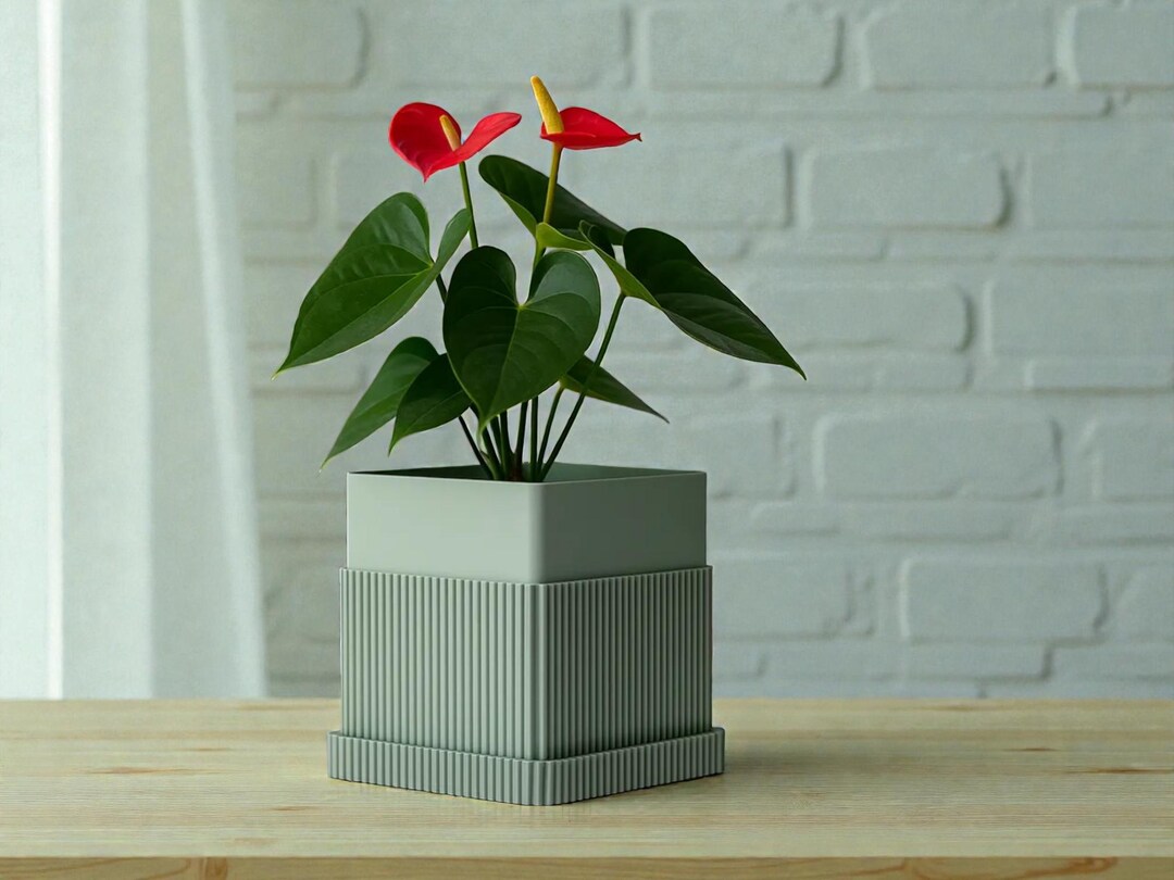 Quad Planter STL File for 3D Printing, Four Section Plant Pot ...