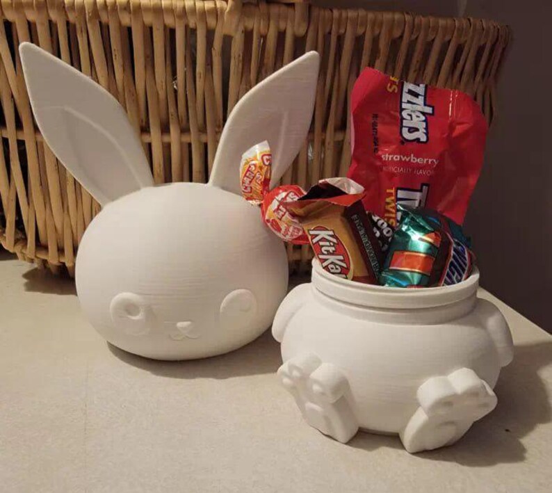Easter Bunny Threaded Box STL File for 3D Printing, Bunny Storage ...