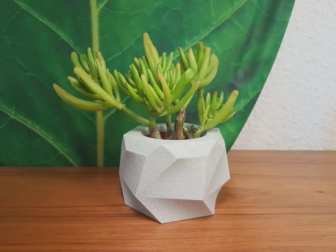 Blocky Planter STL File for 3D Printing, Geometric Flower Pot ...