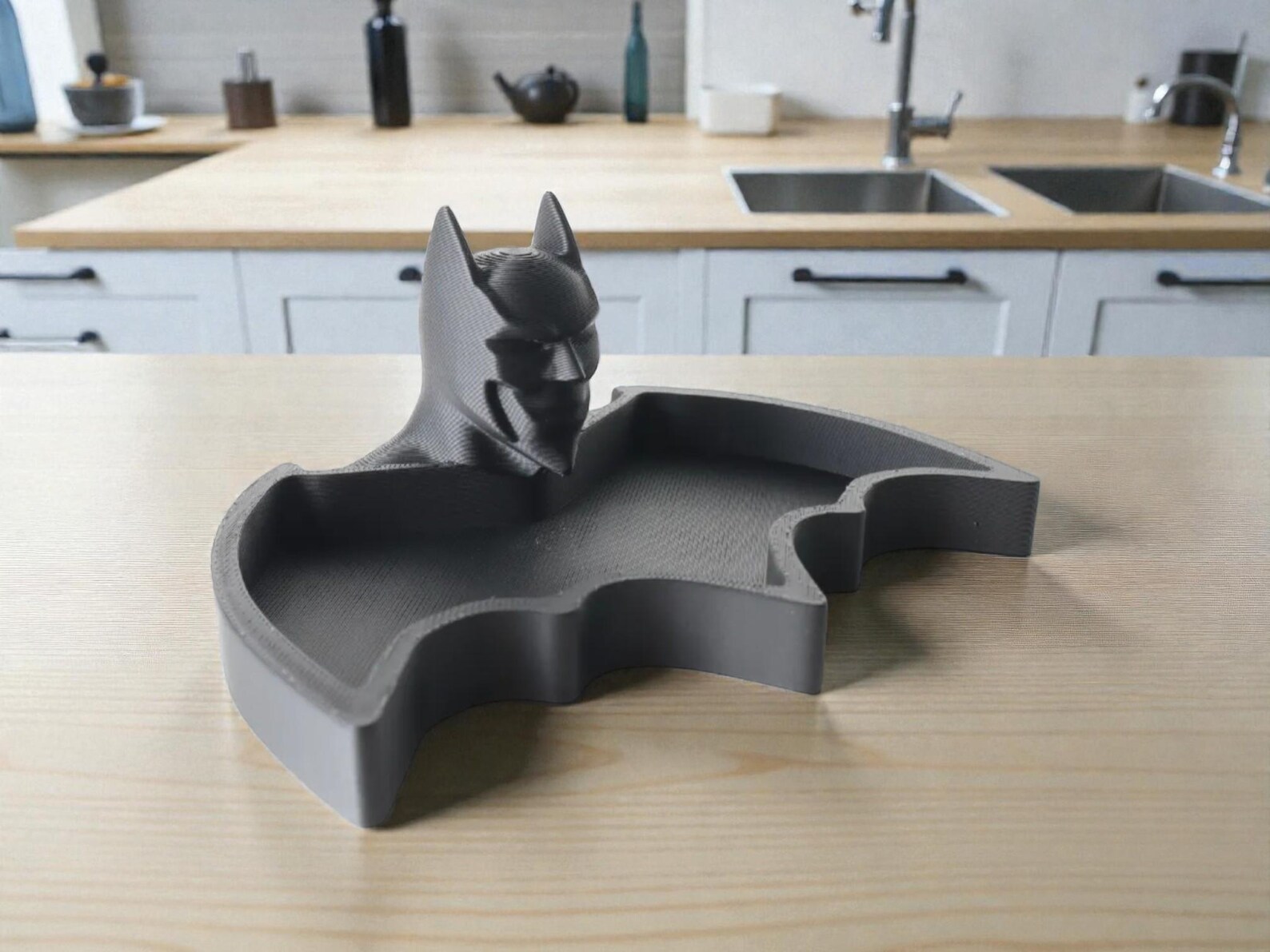 Batman Catchall Tray STL File for 3D Printing, Superhero Desk Organizer ...