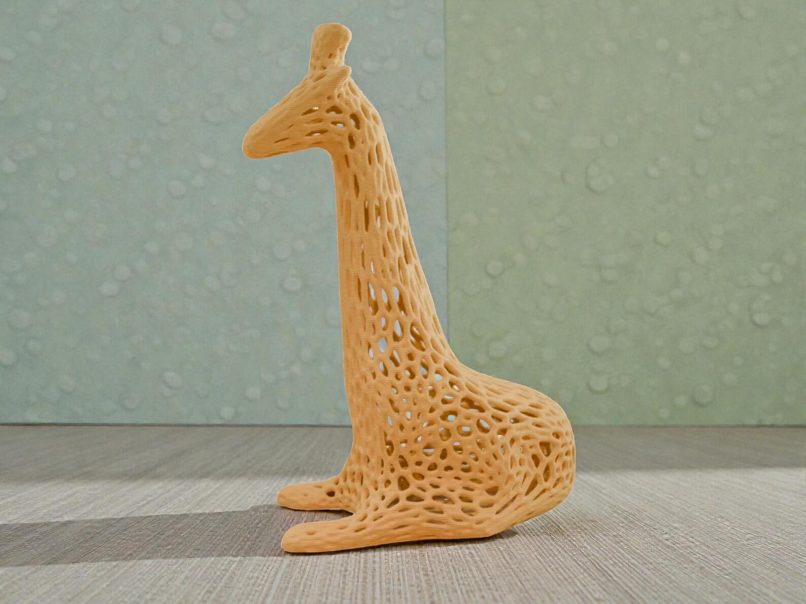 Voronoi Giraffe STL File for 3D Printing, Geometric Animal Sculpture ...