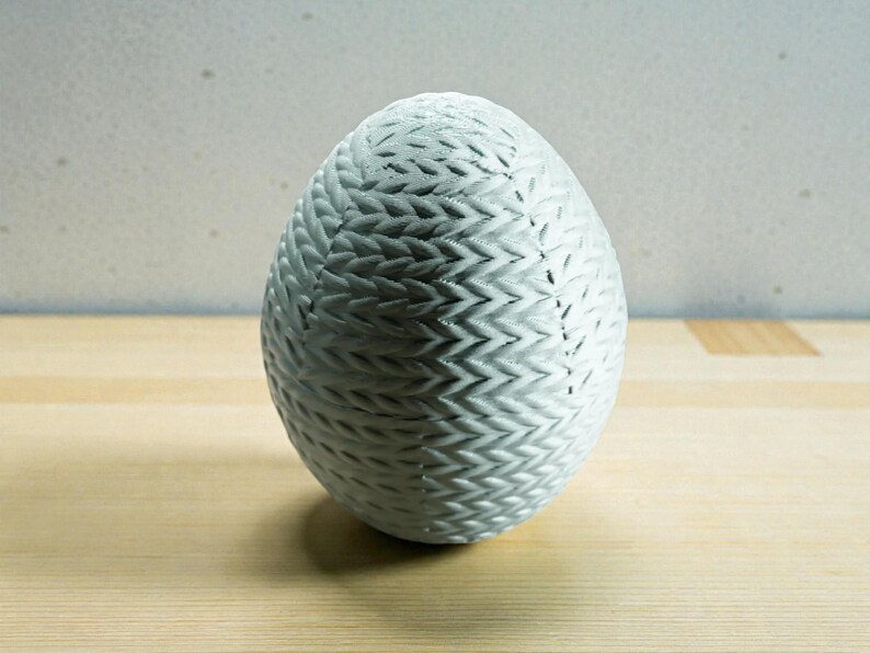Knitted Easter Egg STL File for 3D Printing, Openable Egg Container ...