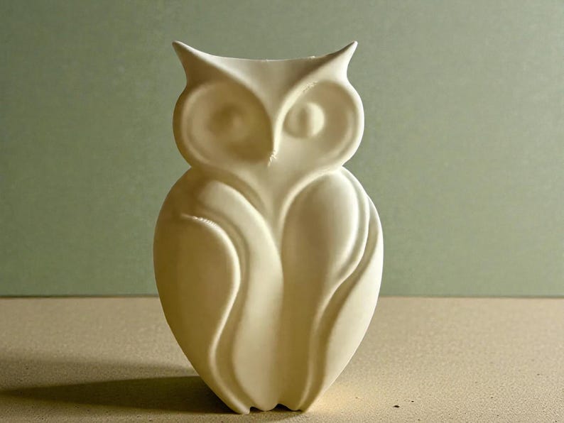 Owl Statue STL File for 3D Printing, Wise Bird Sculpture, Printable ...