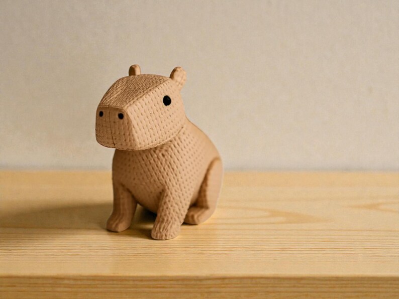 Knitted Capybara STL File for 3D Printing, Cozy Textured Animal ...