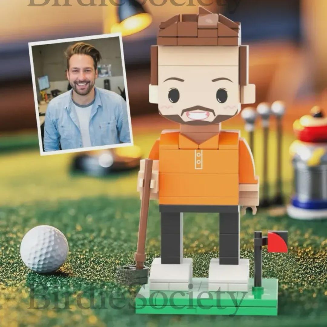 Custom Golf Player Brick Figure Personalized Head Mini Figure ...