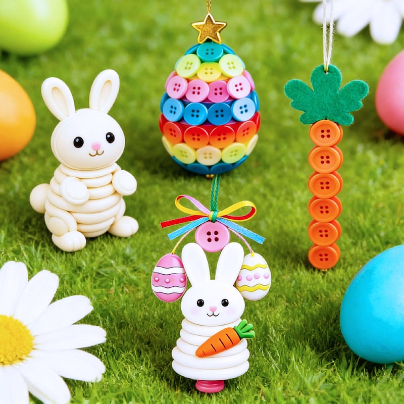 Colorful Button Ornament - Etsy