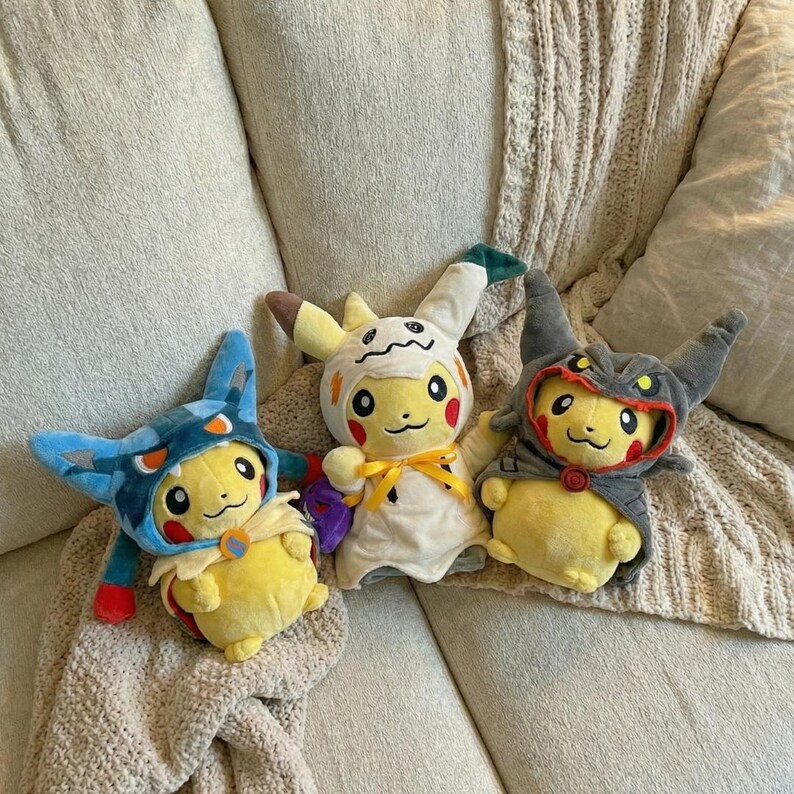 Pikachu Costume Plushies, Kawaii Anime Plush Doll Set, Cute Monster ...
