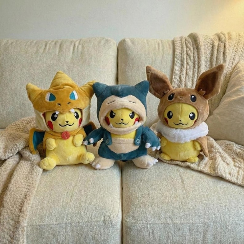 Pikachu Costume Plushies, Kawaii Anime Plush Doll Set, Cute Monster ...