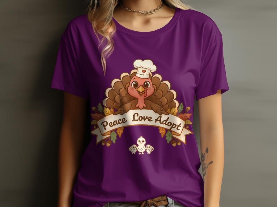 Peace Love Adopt Turkey Thanksgiving PNG SVG PDF (digital Download) - Etsy
