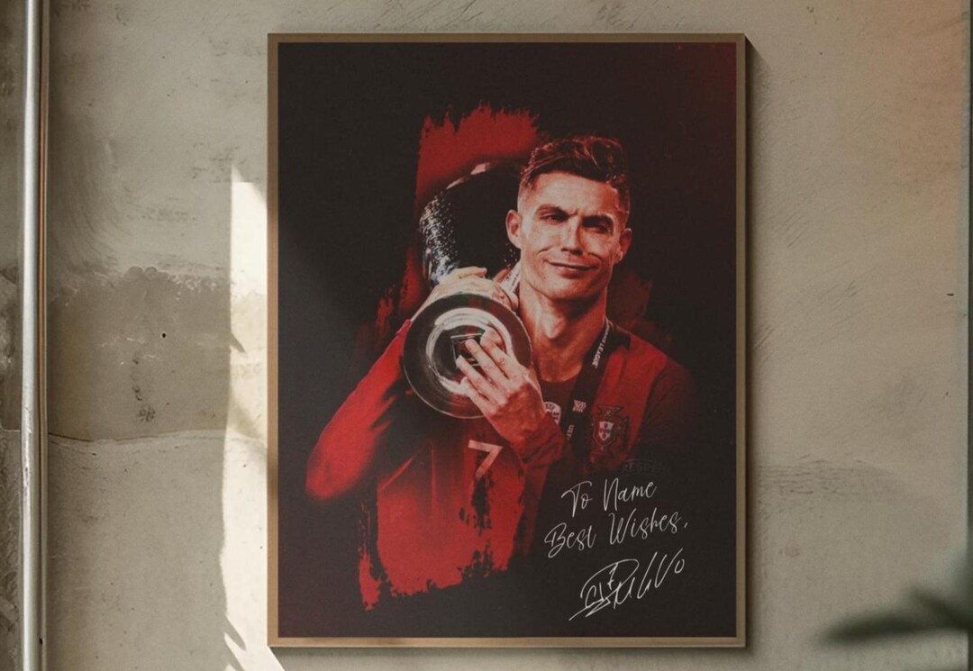 Personalized Cristiano Ronaldo Poster With Custom Name, Signature and ...
