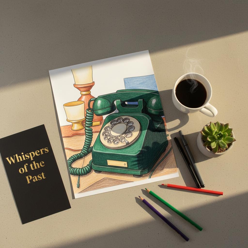Vintage Rotary Phone Coloring Page, Detailed Nostalgic Art (PNG & PDF ...
