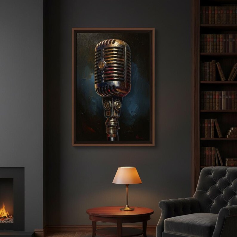 Retro Vintage Microphone Coloring Page Adult Music Relaxation Digital ...