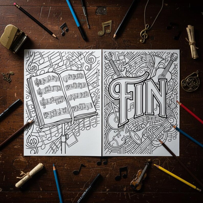 Jazz Band Coloring Pages Digital Download, Musician Silhouette Art for ...