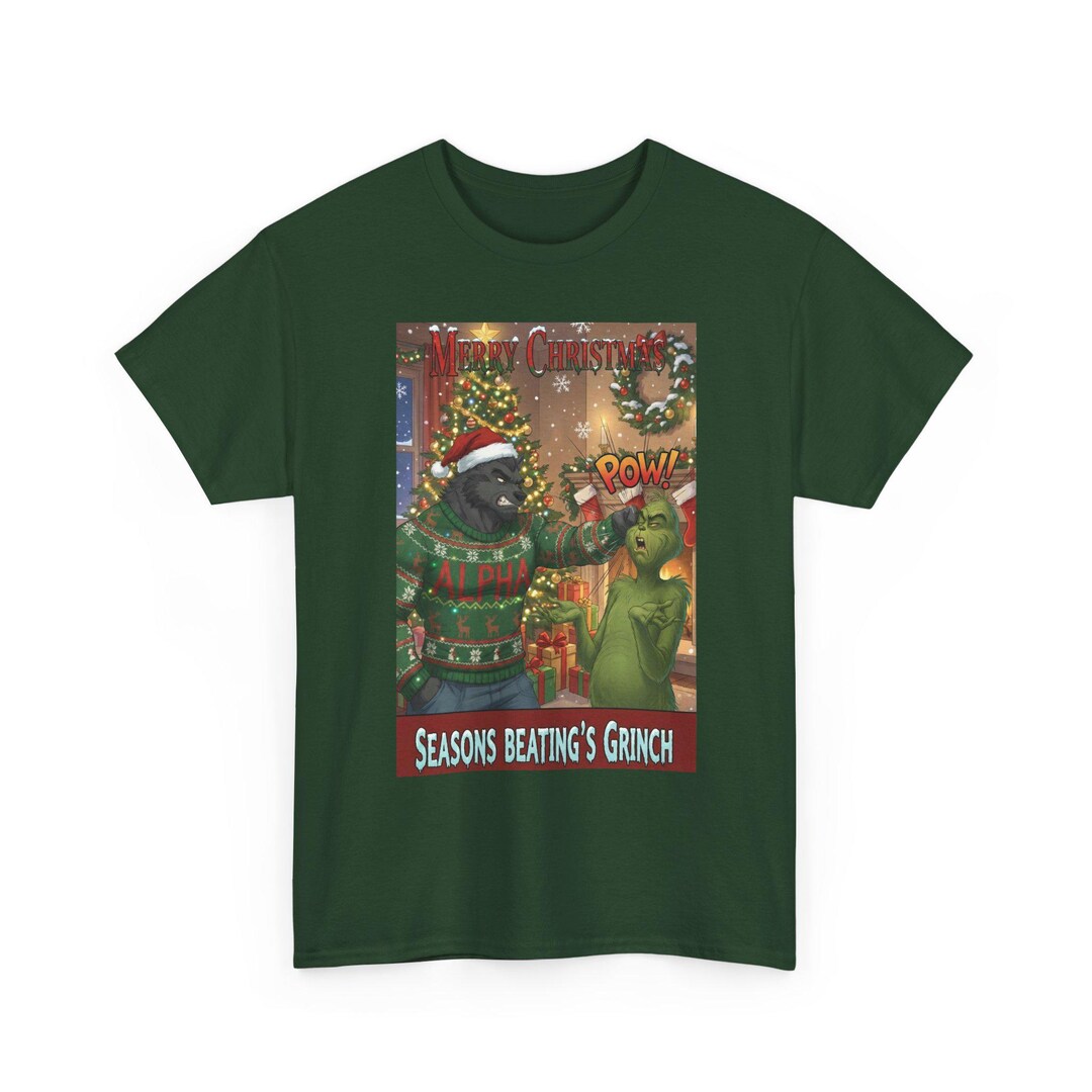 Grinch Boxing Scene T-shirt | Seasons Beating's Grinch Christmas Tee - Etsy