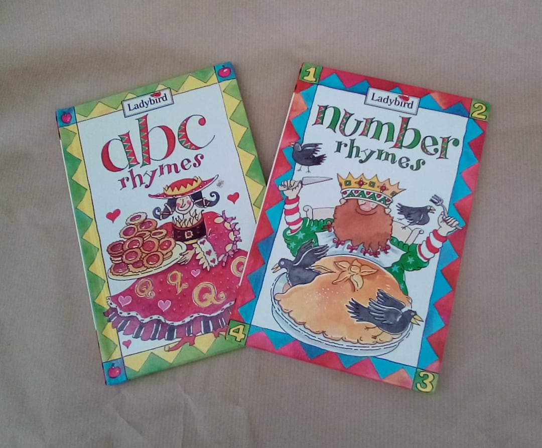 Ladybird Rhymes Books Abc Rhymes and Number Rhymes 1994 Glossy Covers ...