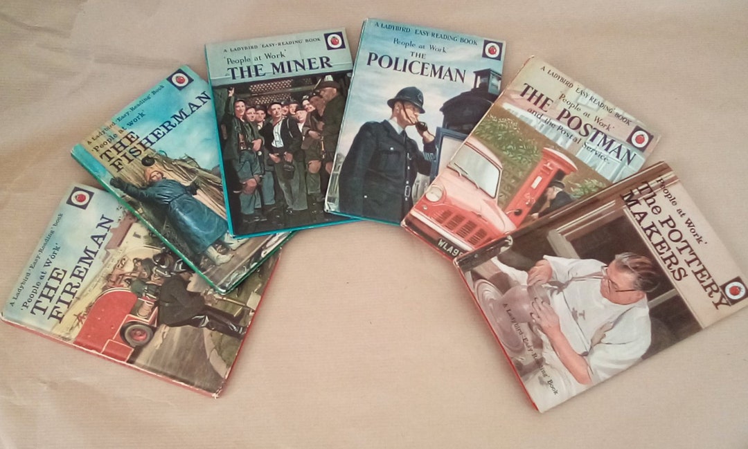 People at Work Vintage Ladybird Books Series 606B the Fireman Fisherman ...