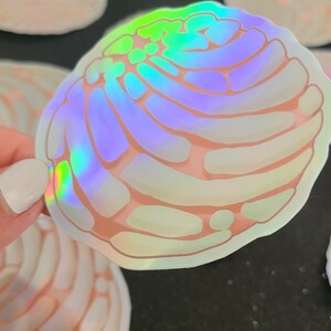 Concha Holographic Vinyl Sticker - Vanilla Concha Sticker, Pan Dulce ...