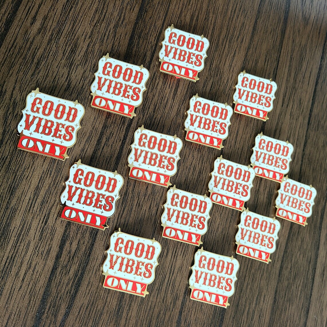 Good Vibes Only Enamel Pin - Vibing, Vintage Style, Vintage Sign, Stars ...
