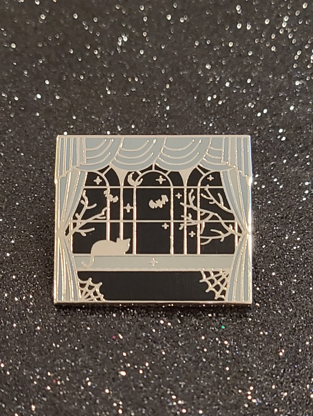 Spooky Window Enamel Pin - Halloween Pin, Spooky Pin, Witchy Pin, - Etsy