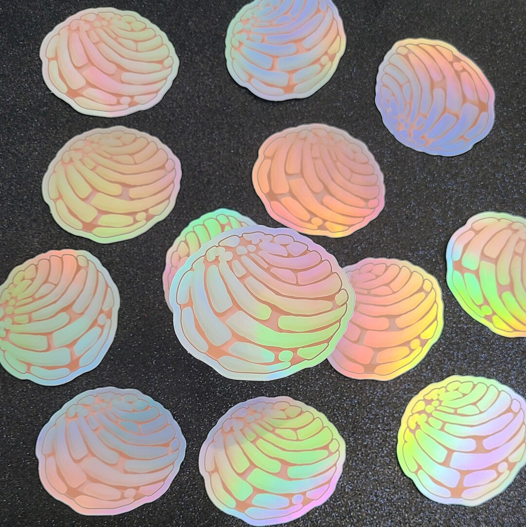 Concha Holographic Vinyl Sticker - Vanilla Concha Sticker, Pan Dulce ...