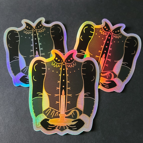Victorian Girl Torso Holographic Vinyl Sticker Spooky - Etsy