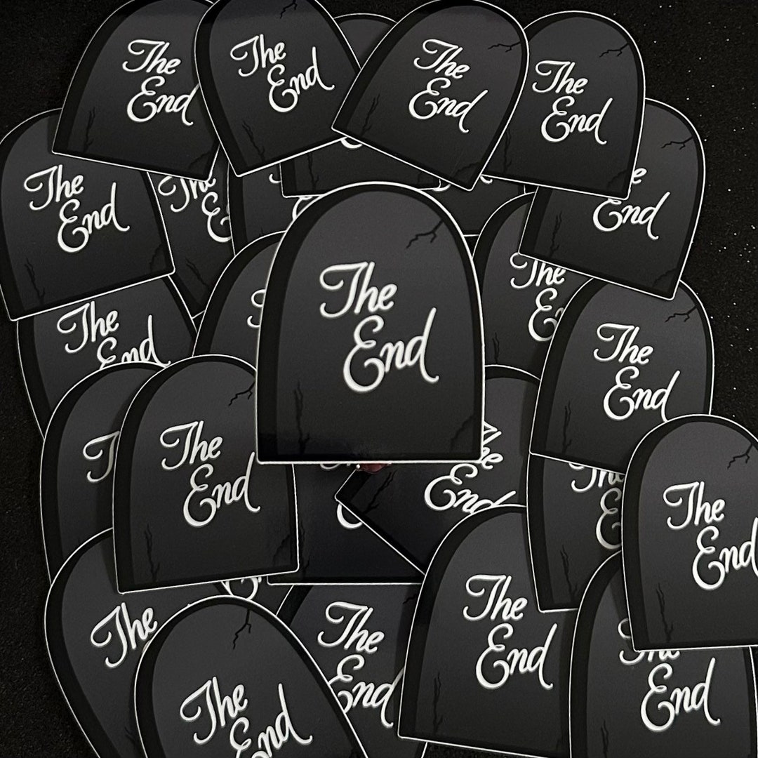 The End Tombstone Vinyl Sticker - Etsy