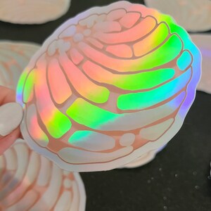Concha Holographic Vinyl Sticker - Vanilla Concha Sticker, Pan Dulce ...