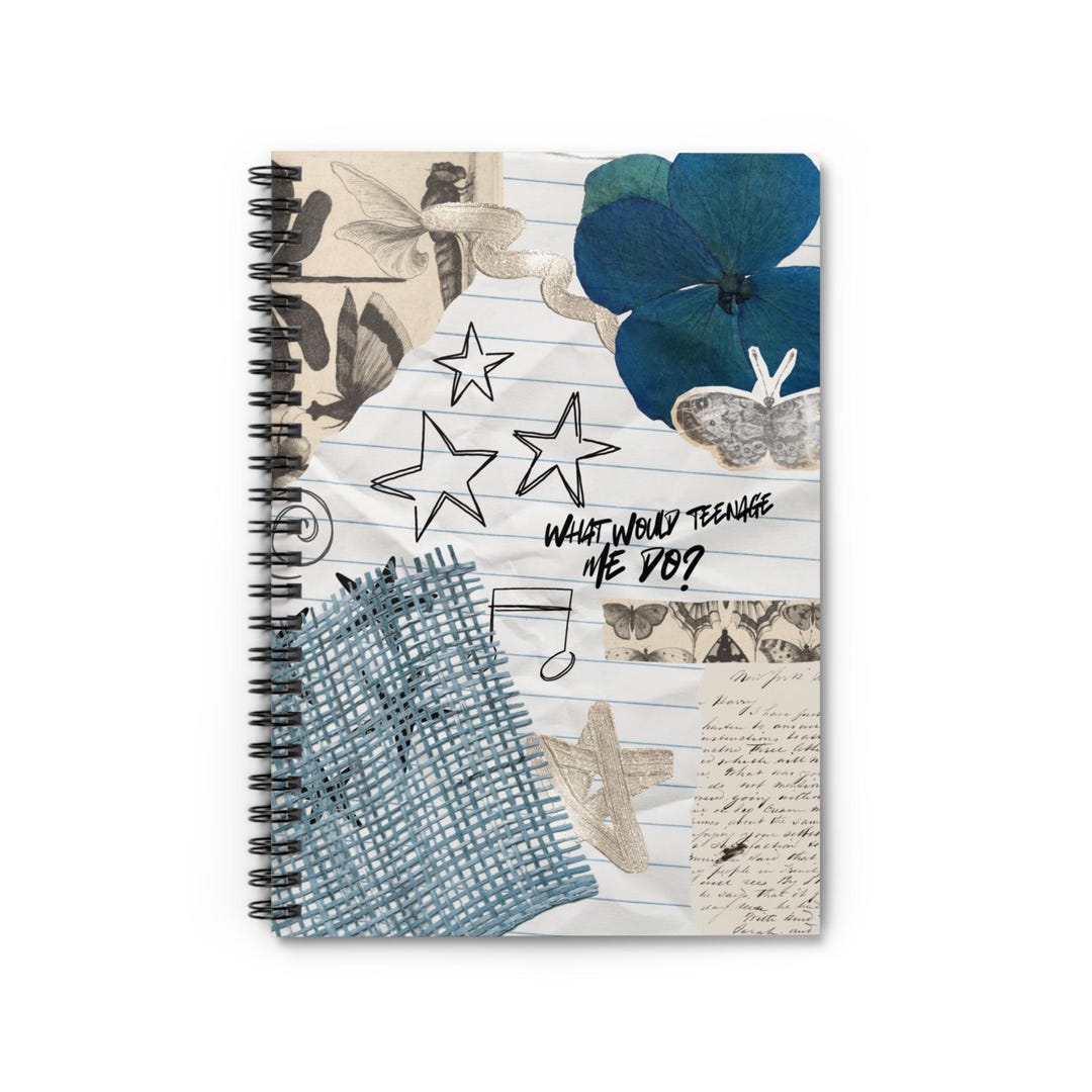 Y2K Grunge Scrapbook Core Spiral Notebook - Ruled Line - Etsy