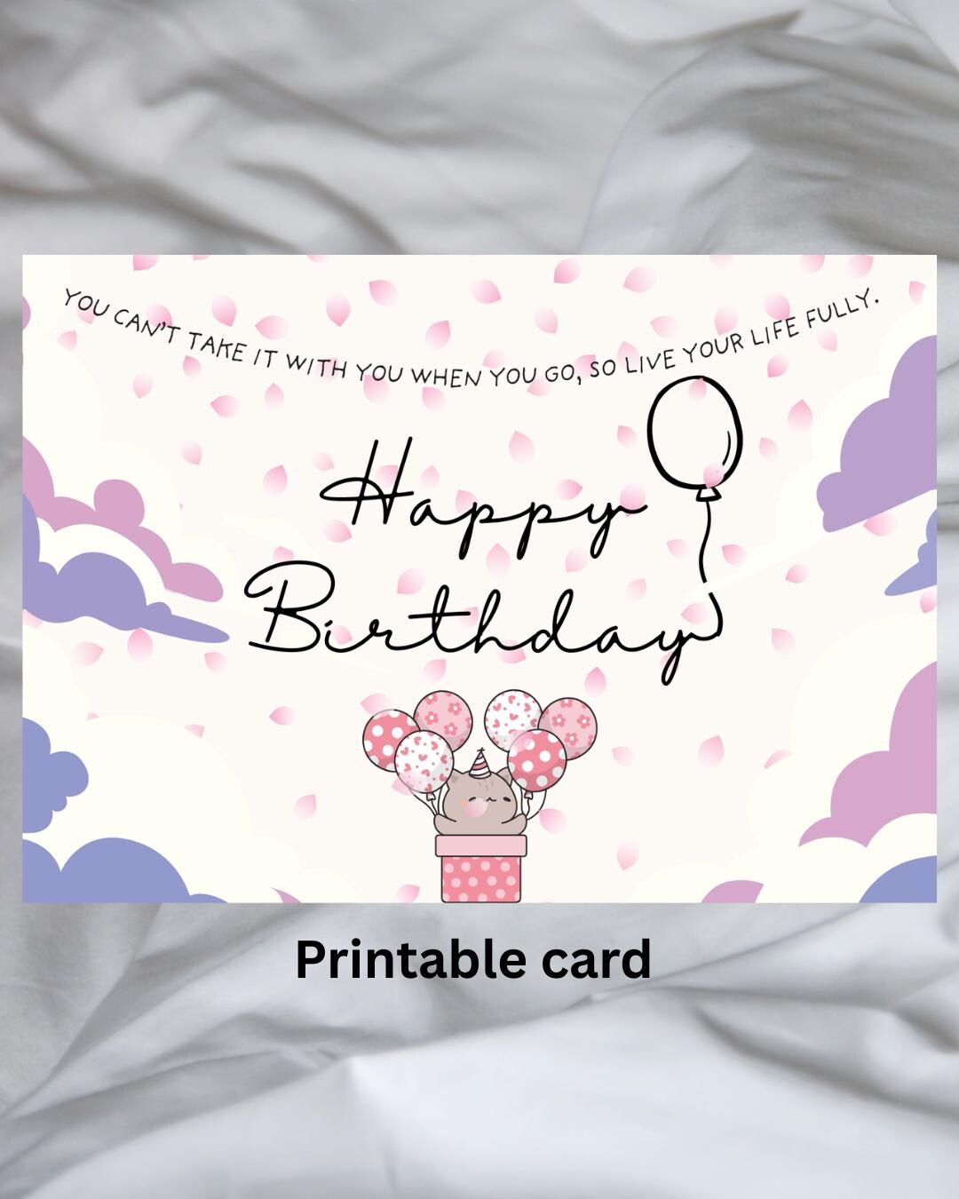 Anime Birthday Greetings Card | Soft Pastel Design Cards With Quotes ...