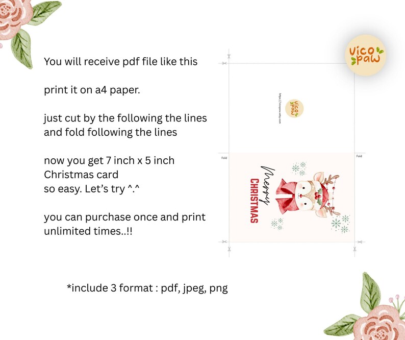 Printable Christmas Cards: DIY Digital Download - Etsy