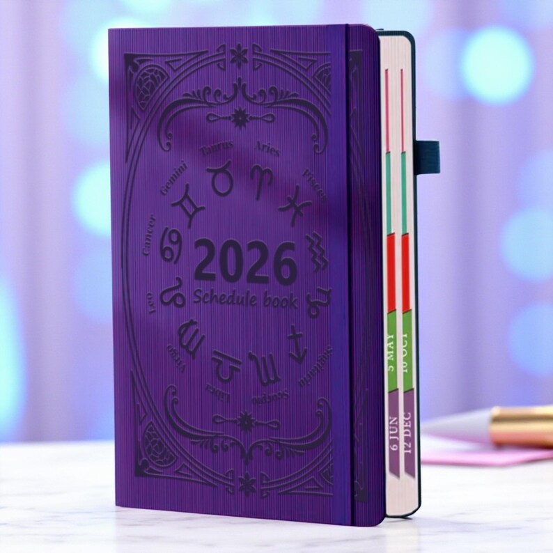 2026 Zodiac Planner A5 Hardcover, Astrology Schedule Book With Tabs ...