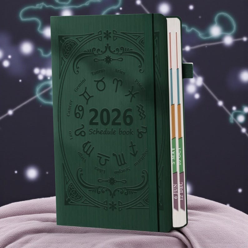 2026 Zodiac Planner A5 Hardcover, Astrology Schedule Book With Tabs ...