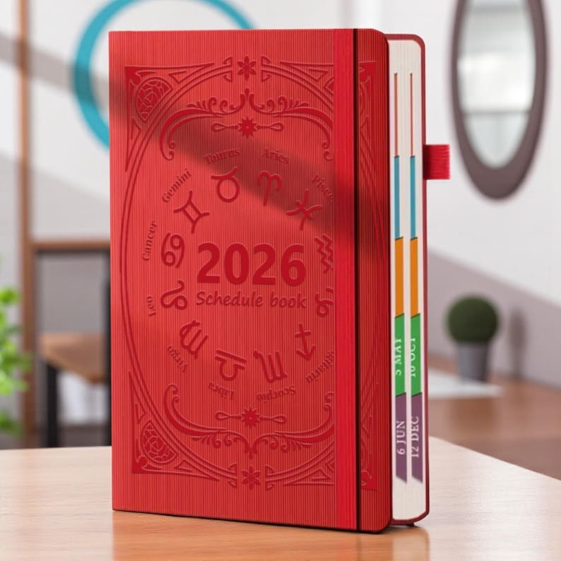 2026 Zodiac Planner A5 Hardcover, Astrology Schedule Book With Tabs ...