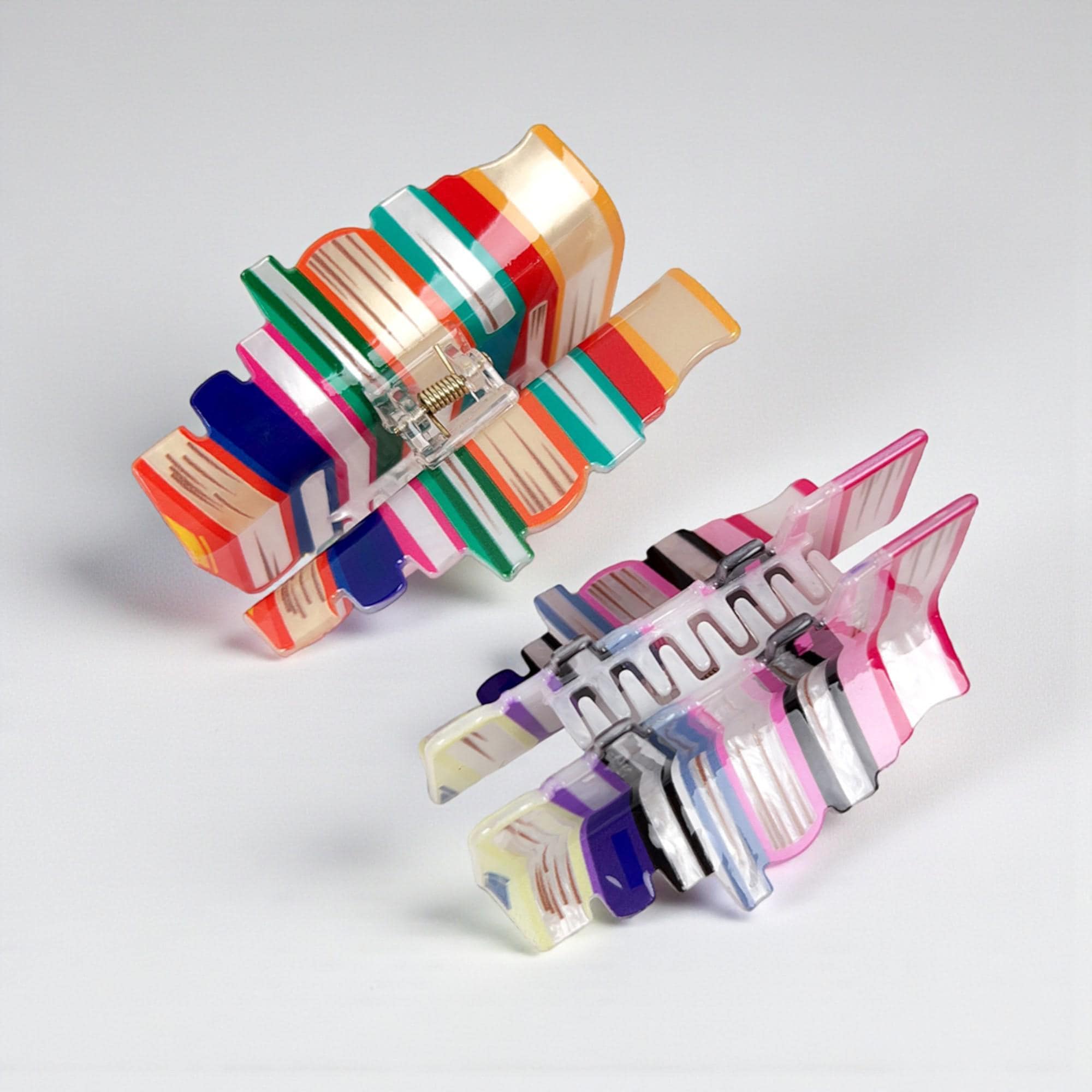 Colorful Acrylic Hair Claw Clip – Retro Book Spine Design for Hair - Etsy