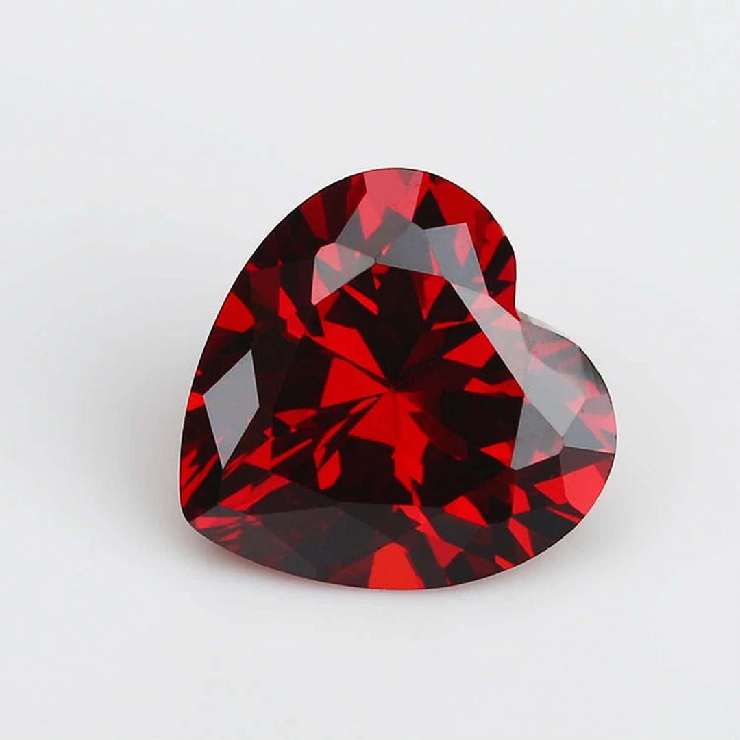 Variations Red Garnet Color Cubic Zirconia (CZ), Brilliant Cut Stones ...