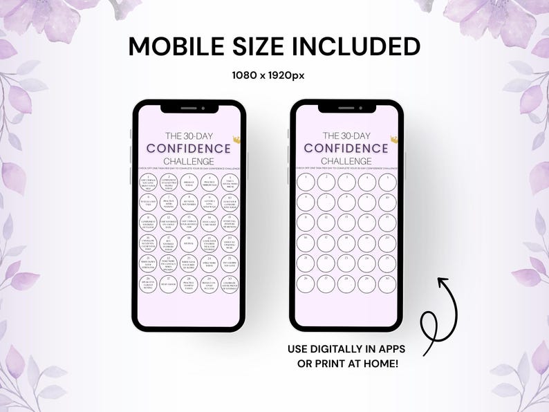 30 Day Confidence Challenge Printable Self-confidence Planner, Glow up ...