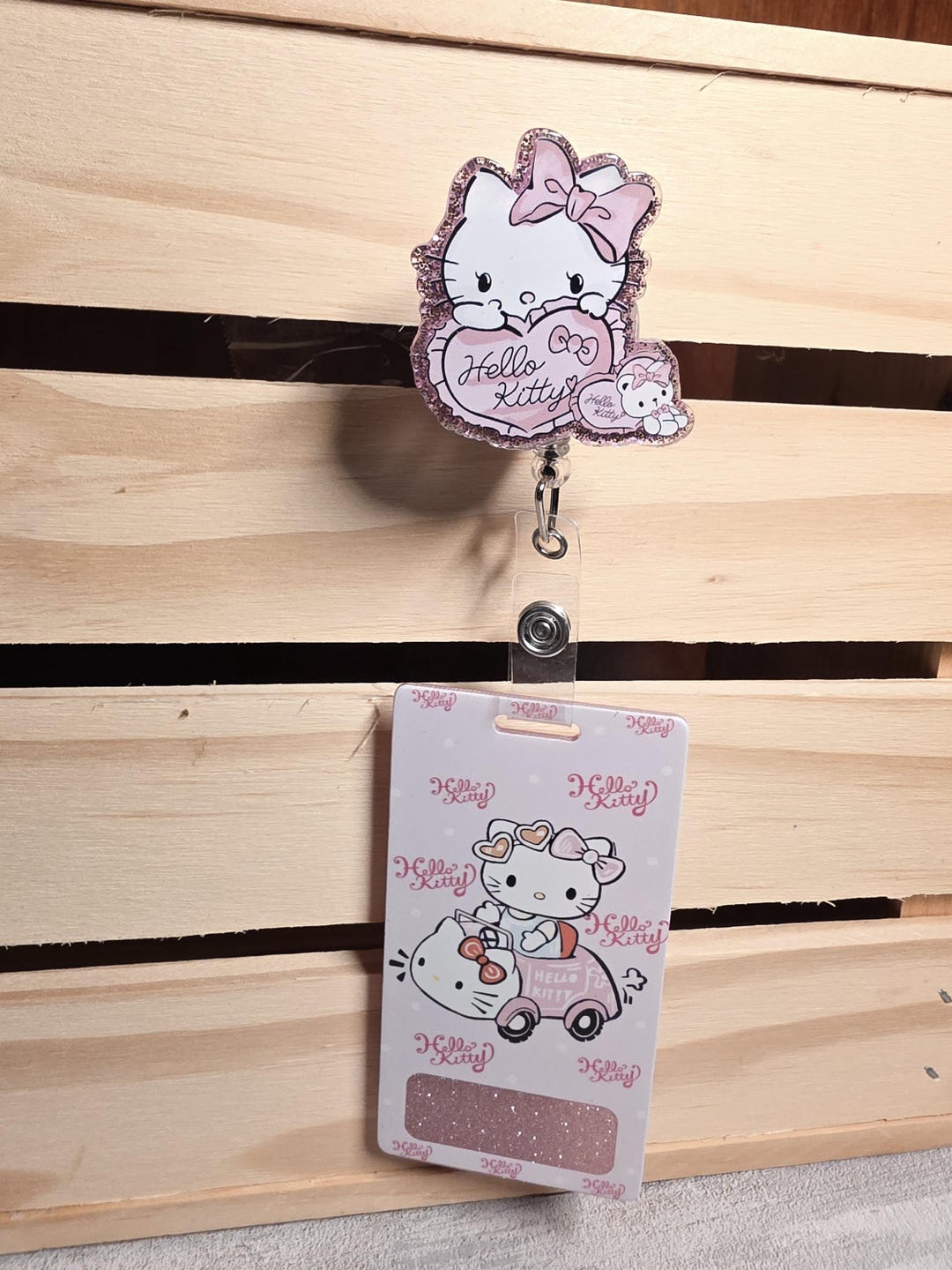 Hello Kitty Badge Reel/id Holder - Etsy