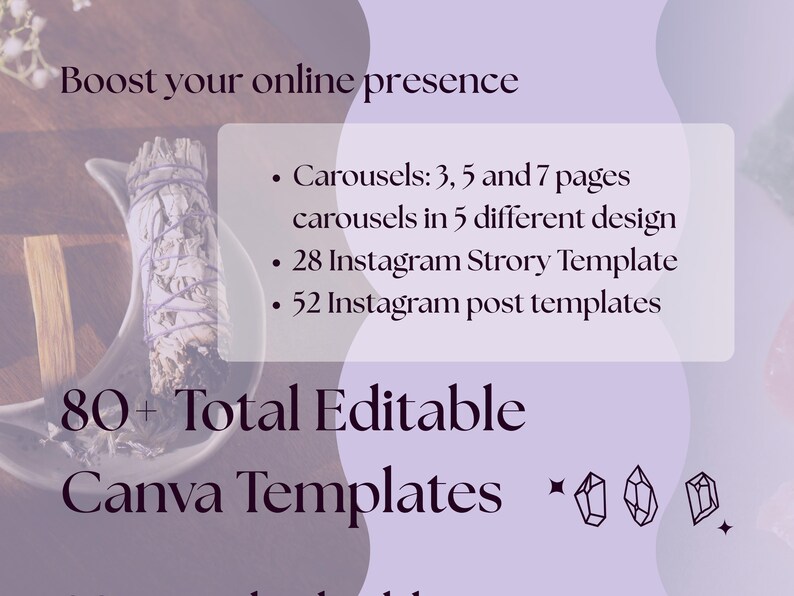 Mystic Witch Canva Instagram Templates: Spiritual Branding (digital ...