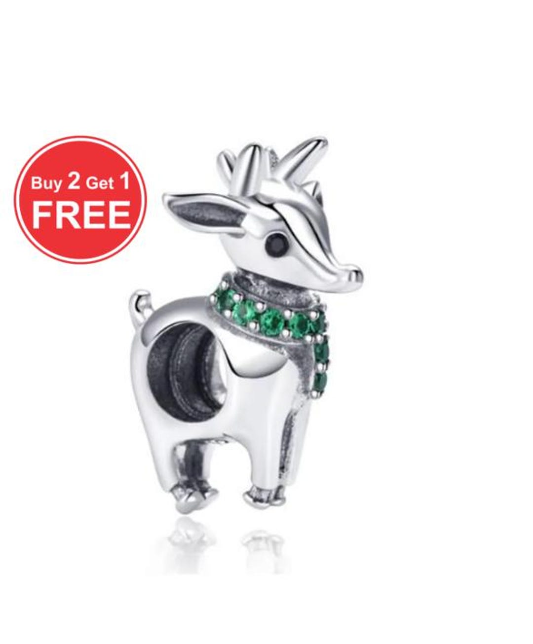 Pandora Christmas Deer Charm S925 Sterling Silver , Bracelet Necklace ...