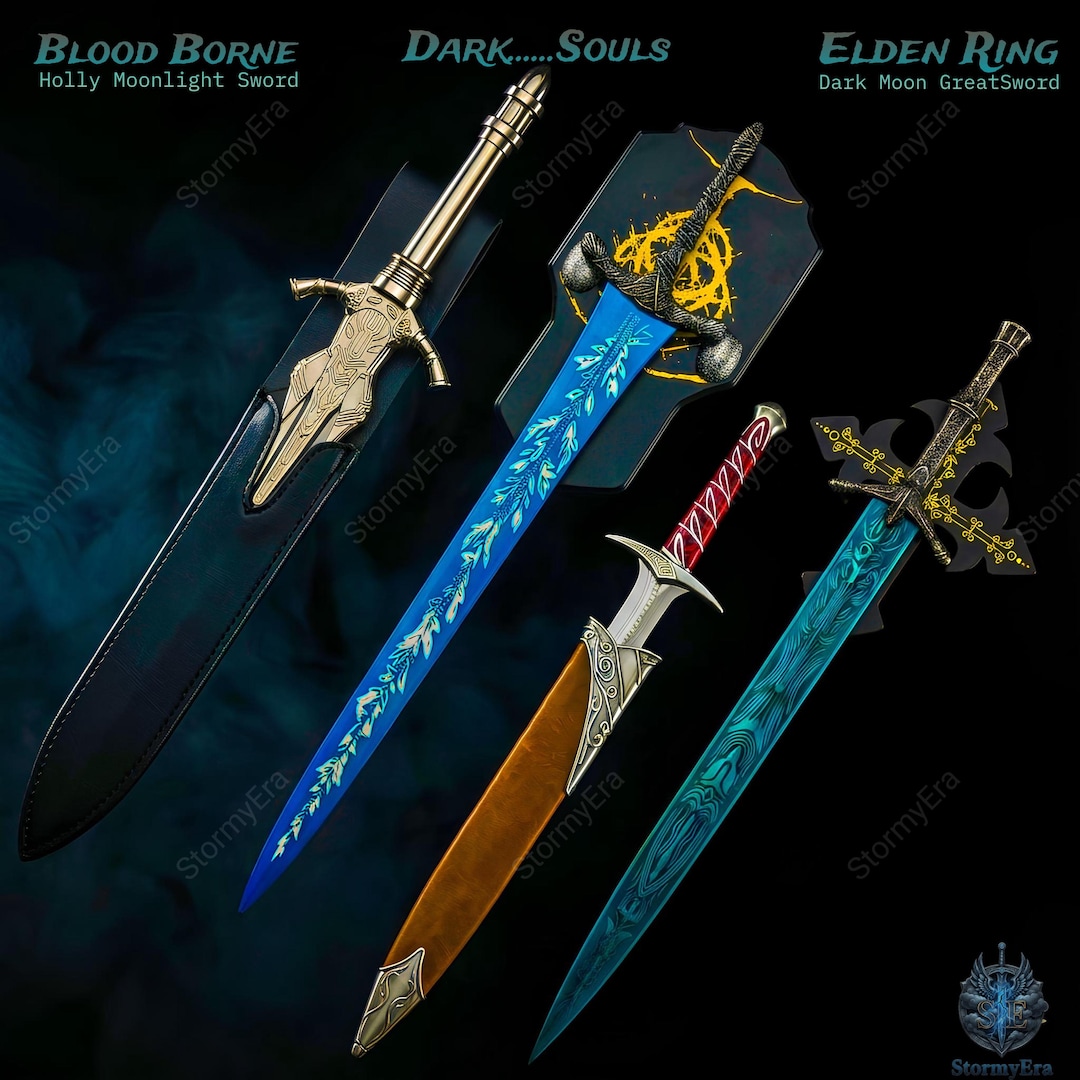Elden Ring Dark Moon Greatsword From Dark Soul & Holly Moon Great Sword ...