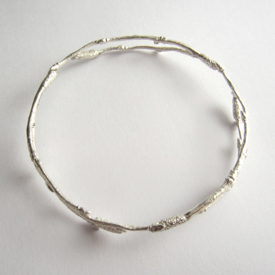 Silver Twig Bangle Arctic Twig Bangle Birch Twig Bangle - Etsy