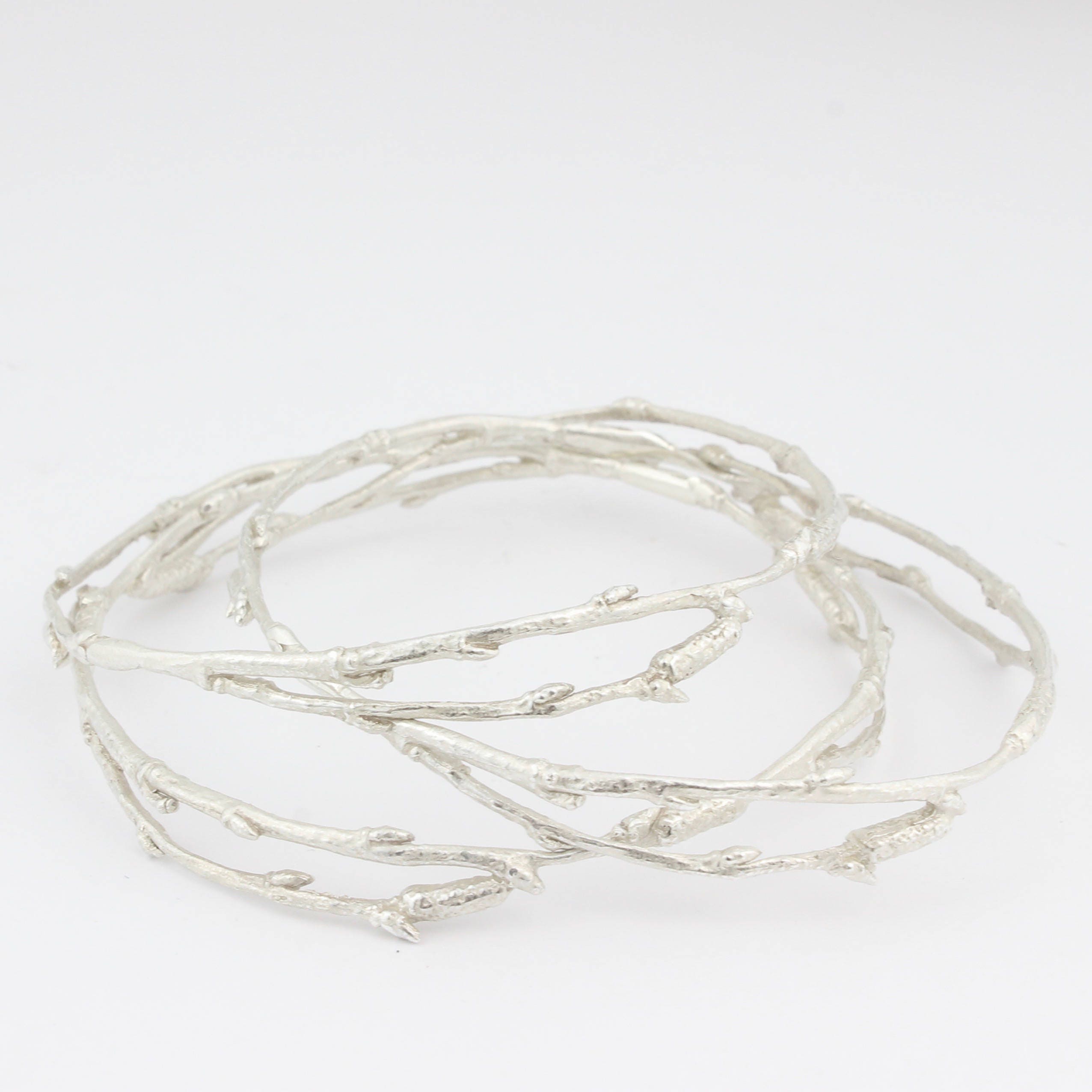 Silver Twig Bangle Arctic Twig Bangle Birch Twig Bangle | Etsy UK