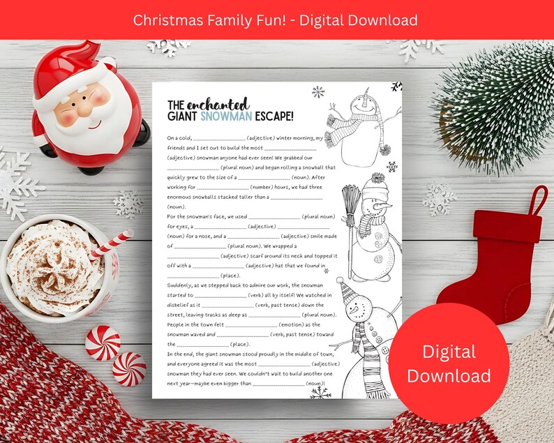 Holiday Mad-libs Bundle - Digital Download PDF - Etsy