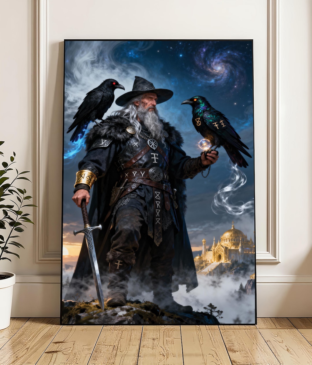 Odin Art Print: Norse Mythology, Ravens (digital Download) - Etsy