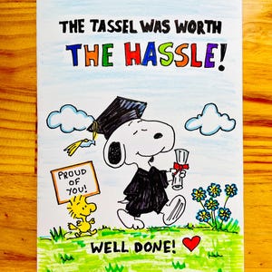 Snoopy Congratulations Card - Etsy
