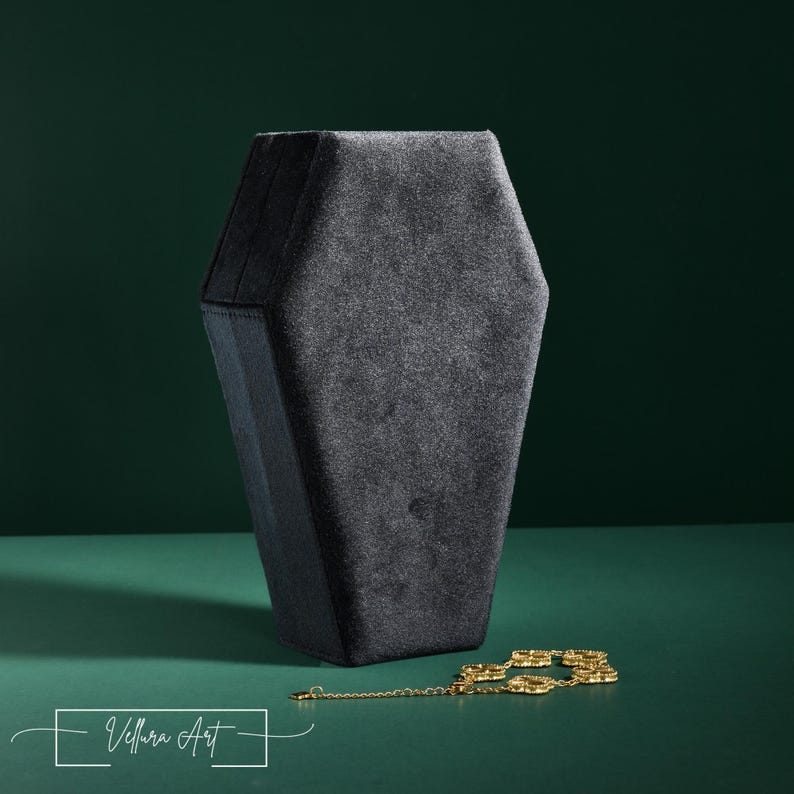 Personalized Velvet Coffin Jewelry Box – Gothic Travel Case ...
